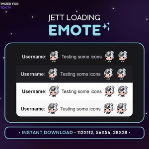Valorant Jett Twitch Emote Loading - Jett Discord Emote, Jett Streaming ...