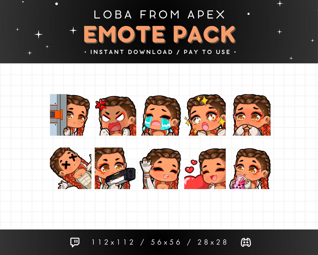 Loba From Apex Twitch Emote Pack 10x Loba Discord Emote, Streaming ...