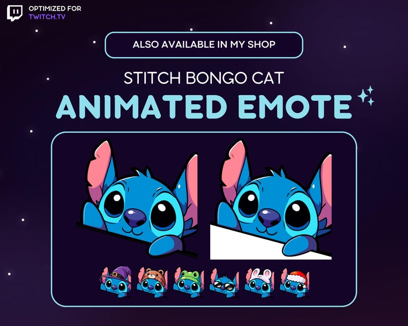 Stitch Twitch Emote Gift Box Stitch Discord Emote, Stitch Streaming ...