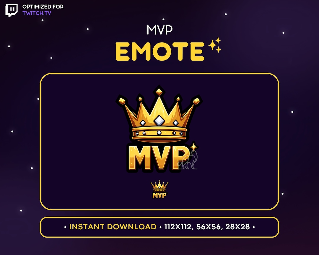 MVP Twitch Emote - Most Valuable Player Emote, MVP Discord Emote ...
