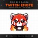 Red Panda Twitch Emote Fire Mad Rage Red Panda Discord Emote, Streaming ...