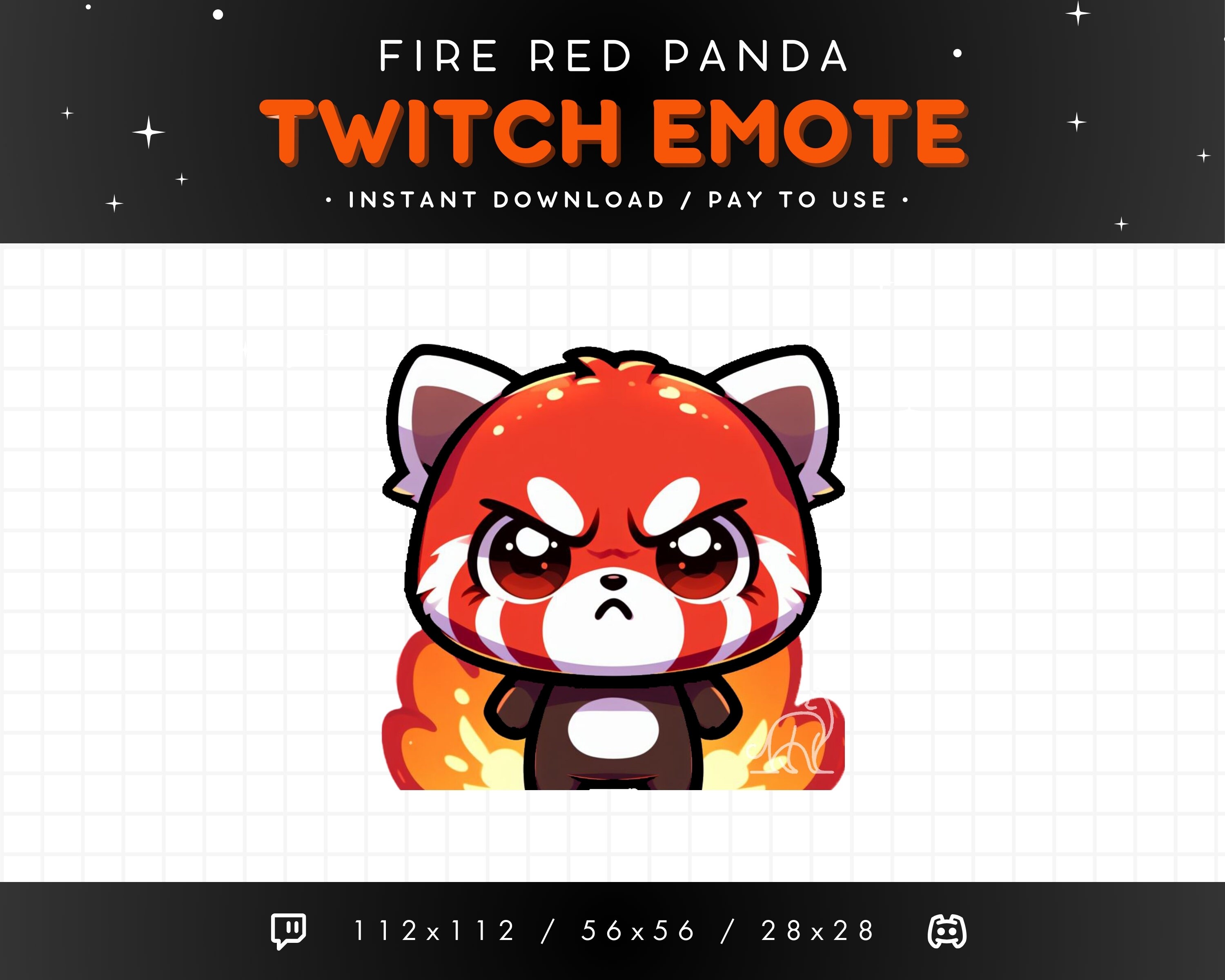 Red Panda Twitch Emote Fire Mad Rage Red Panda Discord Emote, Streaming ...