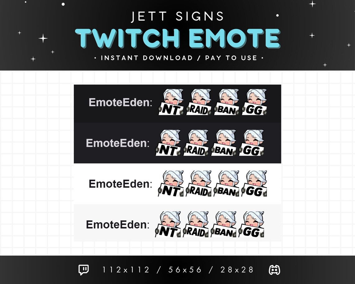 Valorant Jett Twitch Emote Lurk Jett Discord Emote, Jett Streaming ...