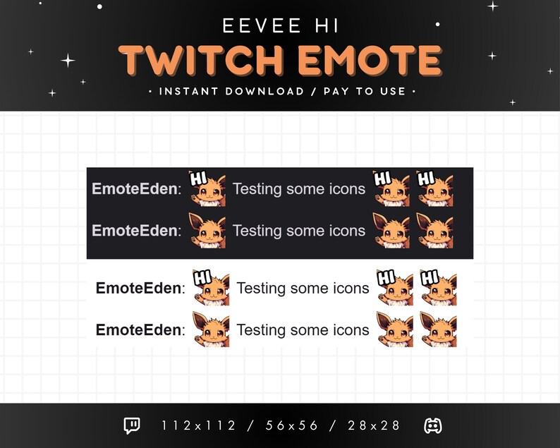 Cute Eevee Twitch Emote Wave Pokemon Eevee Emote, Gaming, Streaming ...