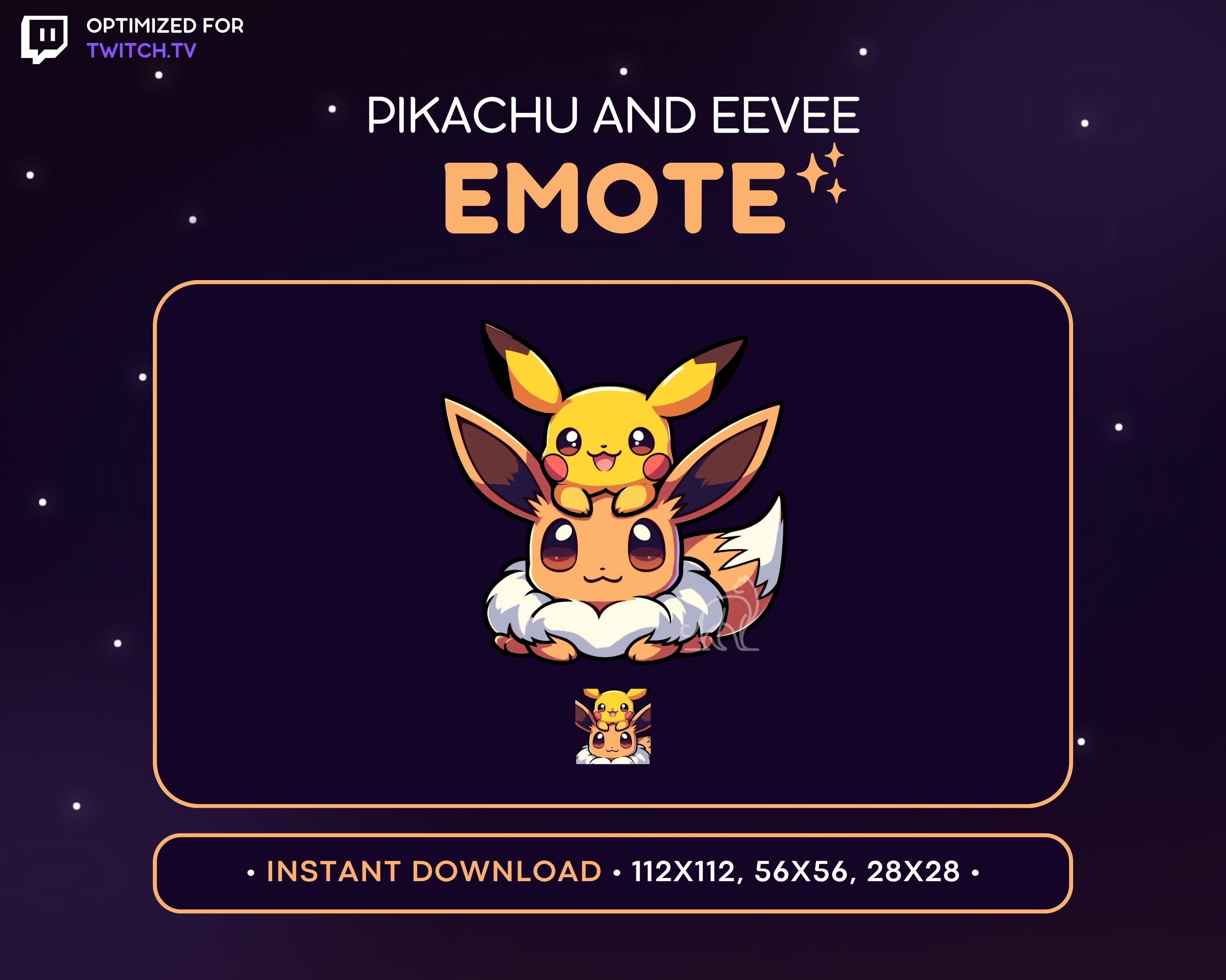 Eevee Twitch Emote - Pikachu, Pokemon Eevee Emote, Gaming, Streaming ...