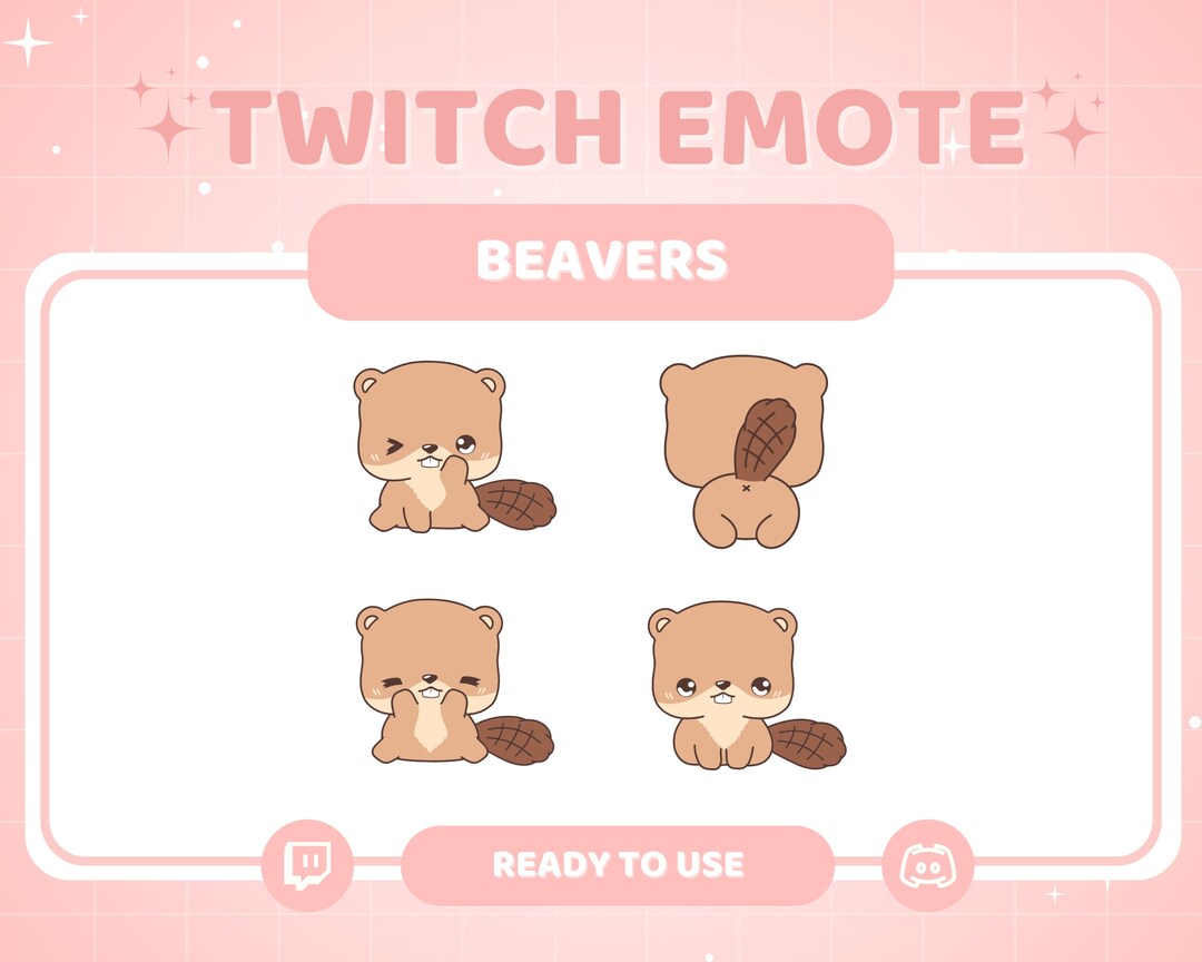 Beaver Emote Twitch, Beaver Twitch Emote, Cute Beaver Emote, Cute ...
