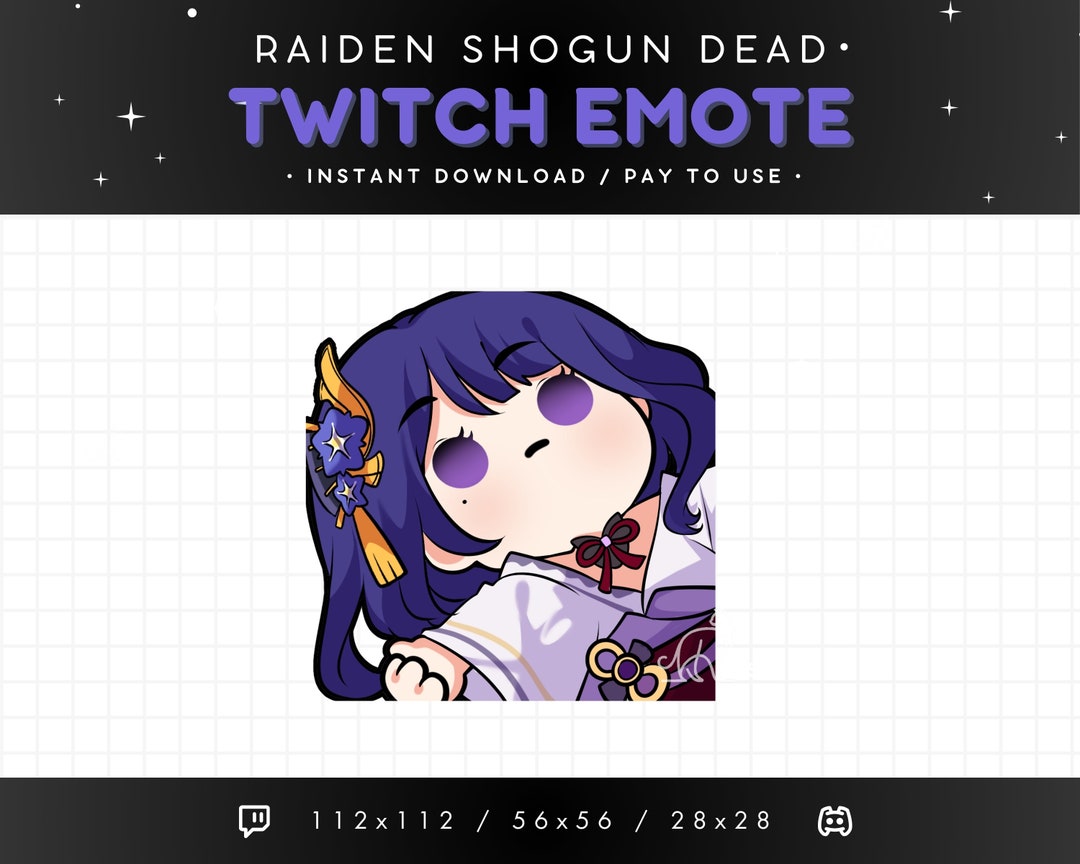 Raiden Genshin Impact Twitch Emote Dead Genshin Discord Emote ...