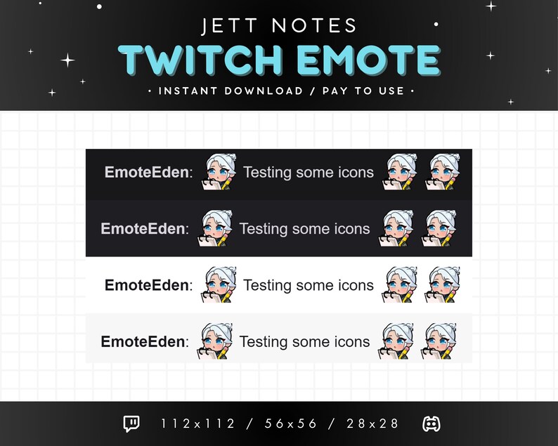 Valorant Jett Twitch Emote Taking Notes Jett Discord Emote, Jett ...