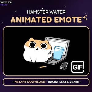 Laptop Hamster Animated Emote - Animated Twitch Emote, Streaming Assets ...