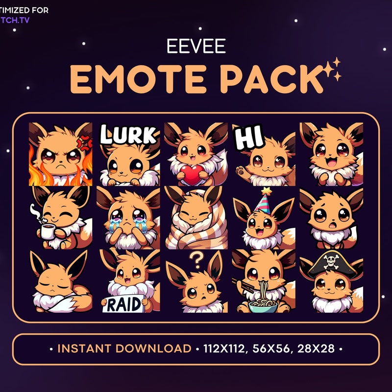 Eevee Discord Stickers - Etsy