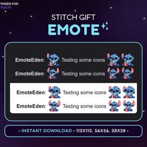 Stitch Twitch Emote - Gift Box Stitch Discord Emote, Stitch Streaming ...