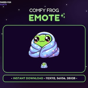 Comfy Frog Twitch Emote - Cute Frog Twitch Emote, Frog Discord Emote ...