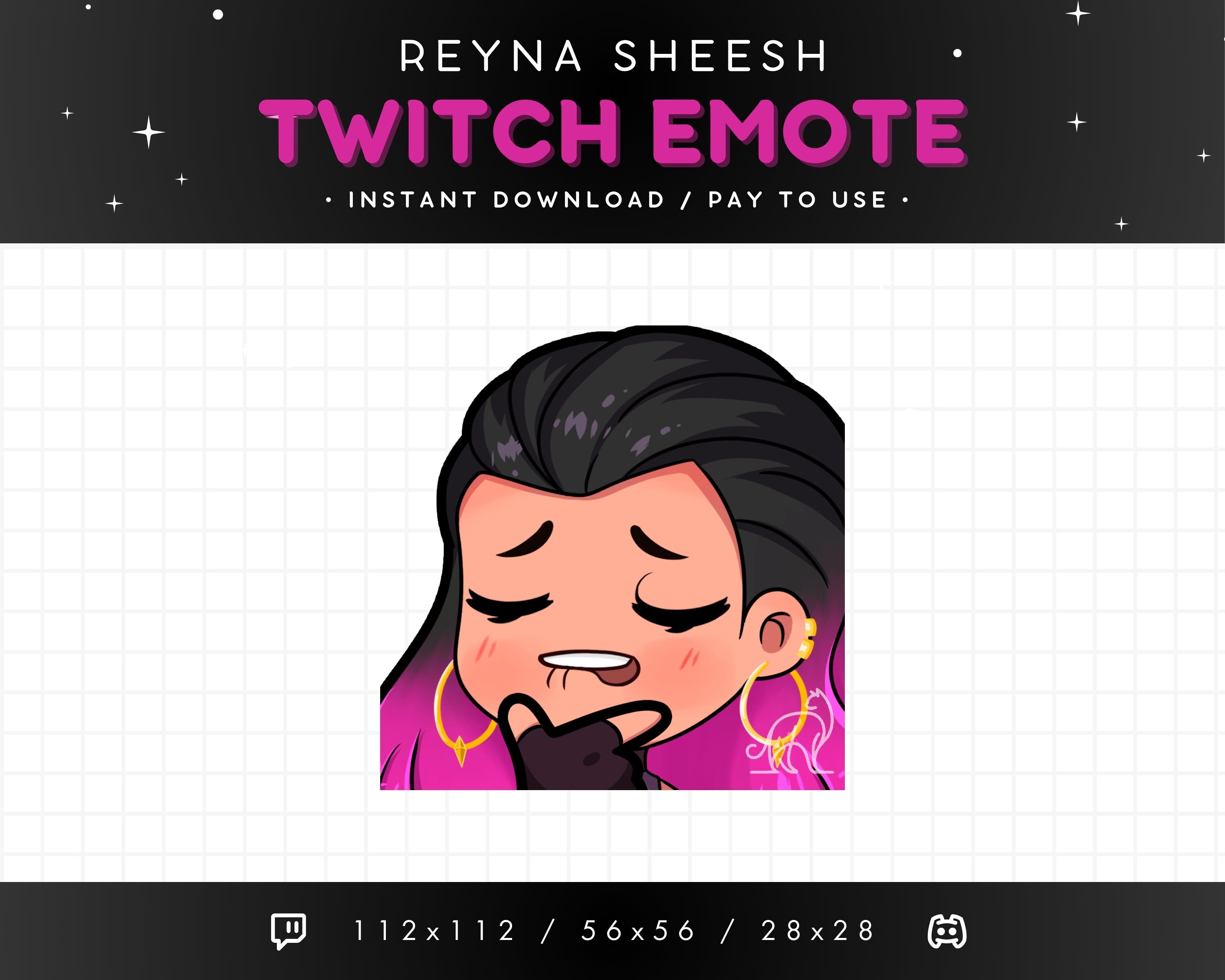 Valorant Reyna Twitch Emote Sheesh Reyna Discord Emote, Reyna Streaming ...