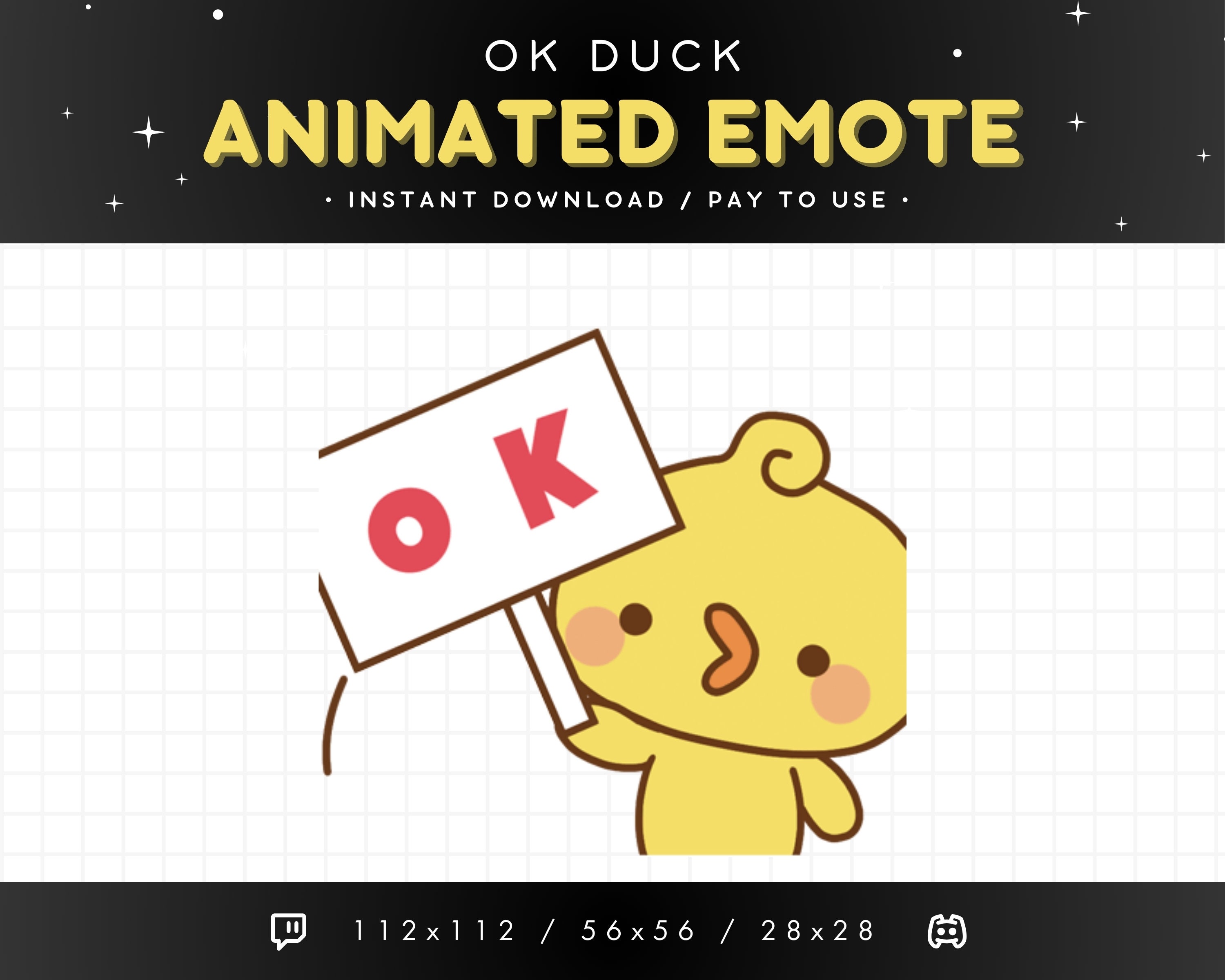 Ok Duck Animated Emote Animated Twitch Emote, Streaming Assets ...