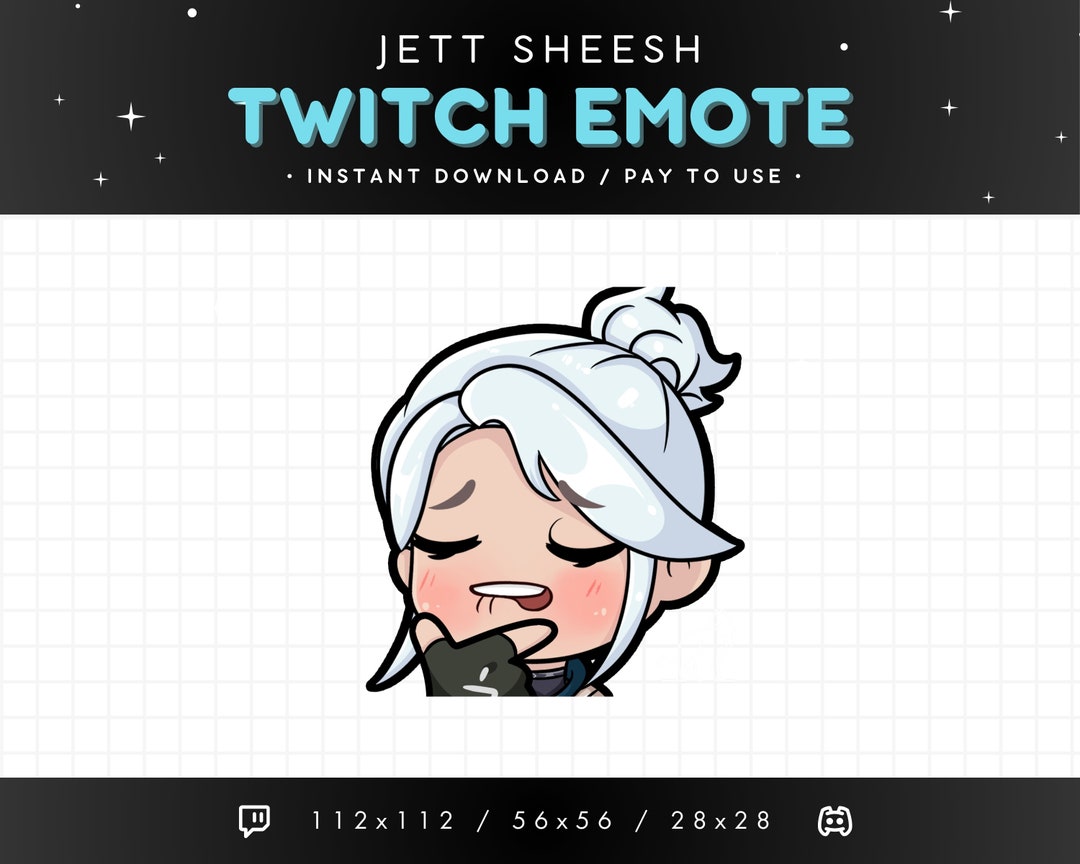 Valorant Jett Twitch Emote Sheesh Jett Discord Emote, Jett Streaming ...