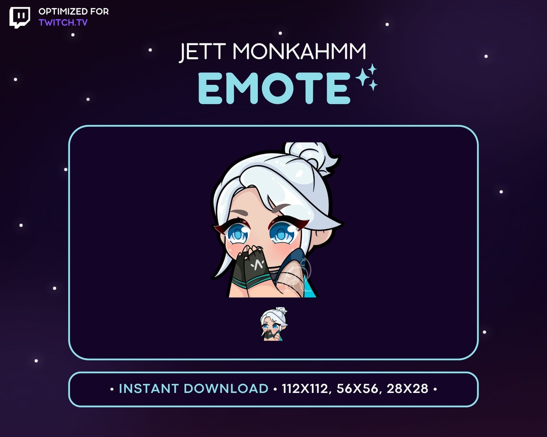 Valorant Jett Twitch Emote Monkahmm Jett Discord Emote, Jett Streaming ...