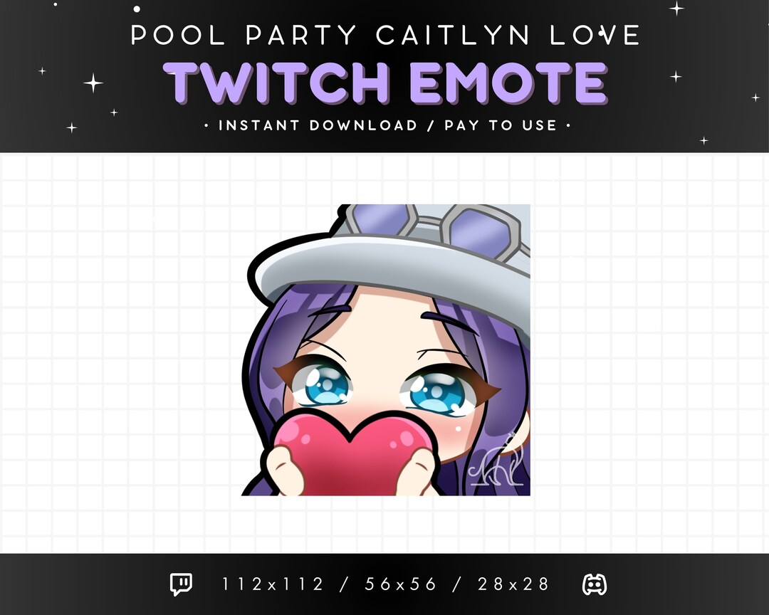 Pool Party Caitlyn Twitch Emote Love Caitlyn League of Legends, Caitlyn ...