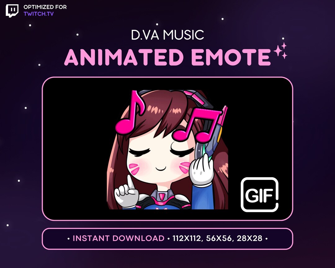 Dva Jam Animated Emote - GIF Dva Discord Emoji, Sticker, Overwatch ...