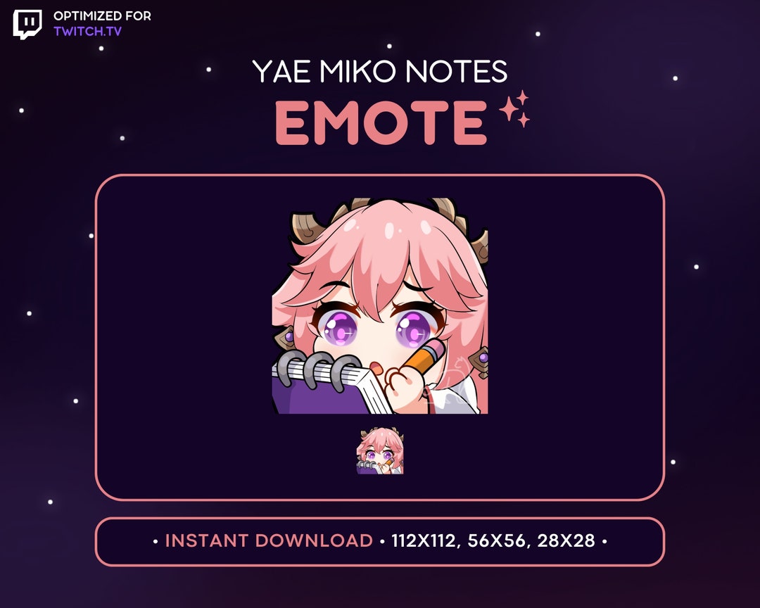 Yae Miko Genshin Impact Twitch Emote Notes Genshin Discord Emote ... Yae Miko Genshin Impact Twitch Emote Notes Genshin Discord Emote ...