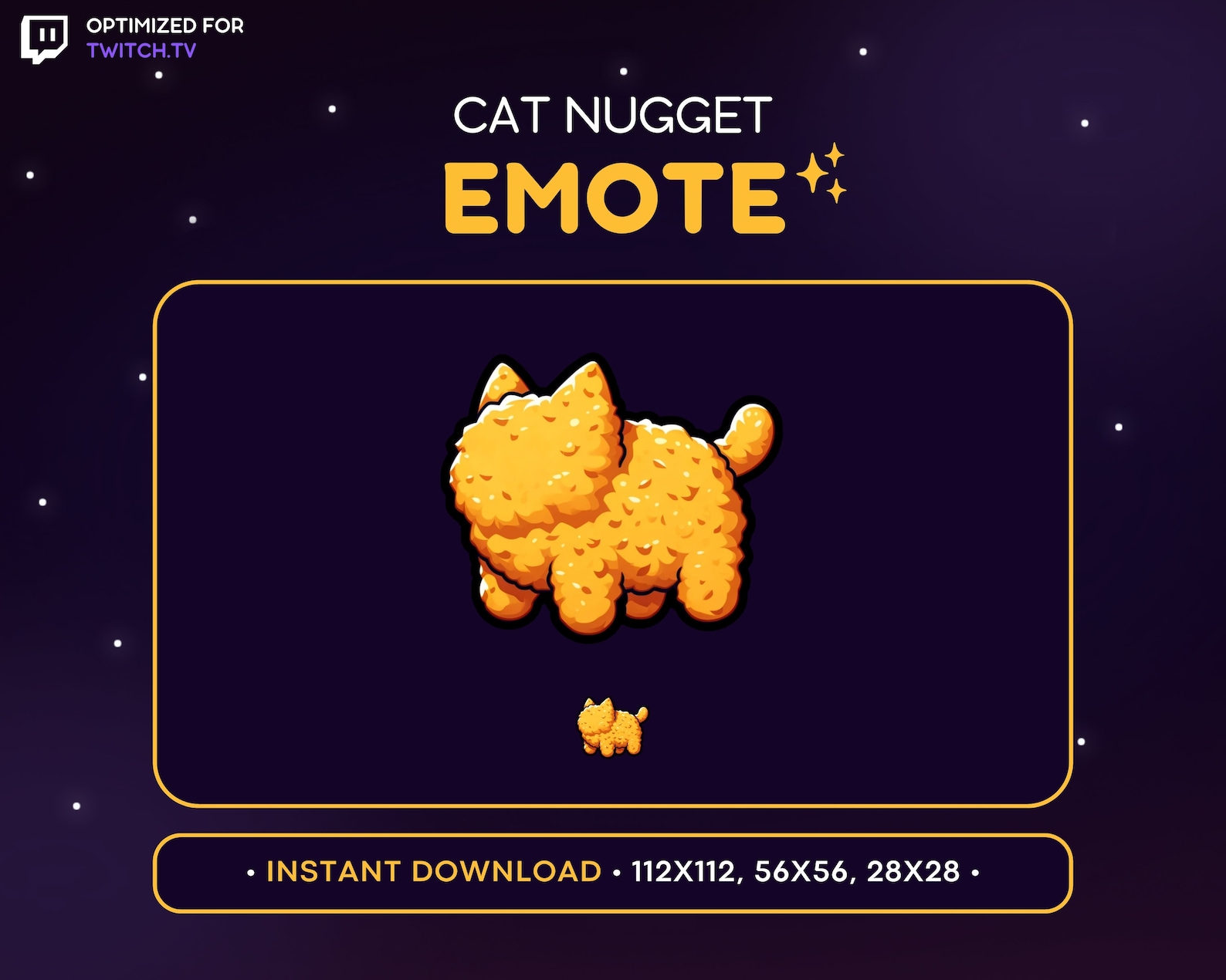 Cat Nugget Twitch Emote - Chicken Nugget Cat Shape Emote, Cat Discord ...