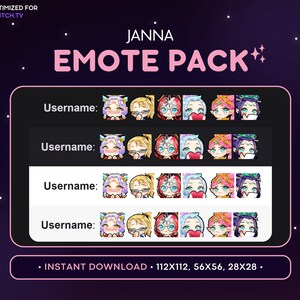Janna Twitch Emote Pack 6x - Janna League of Legends, Cute Janna ...