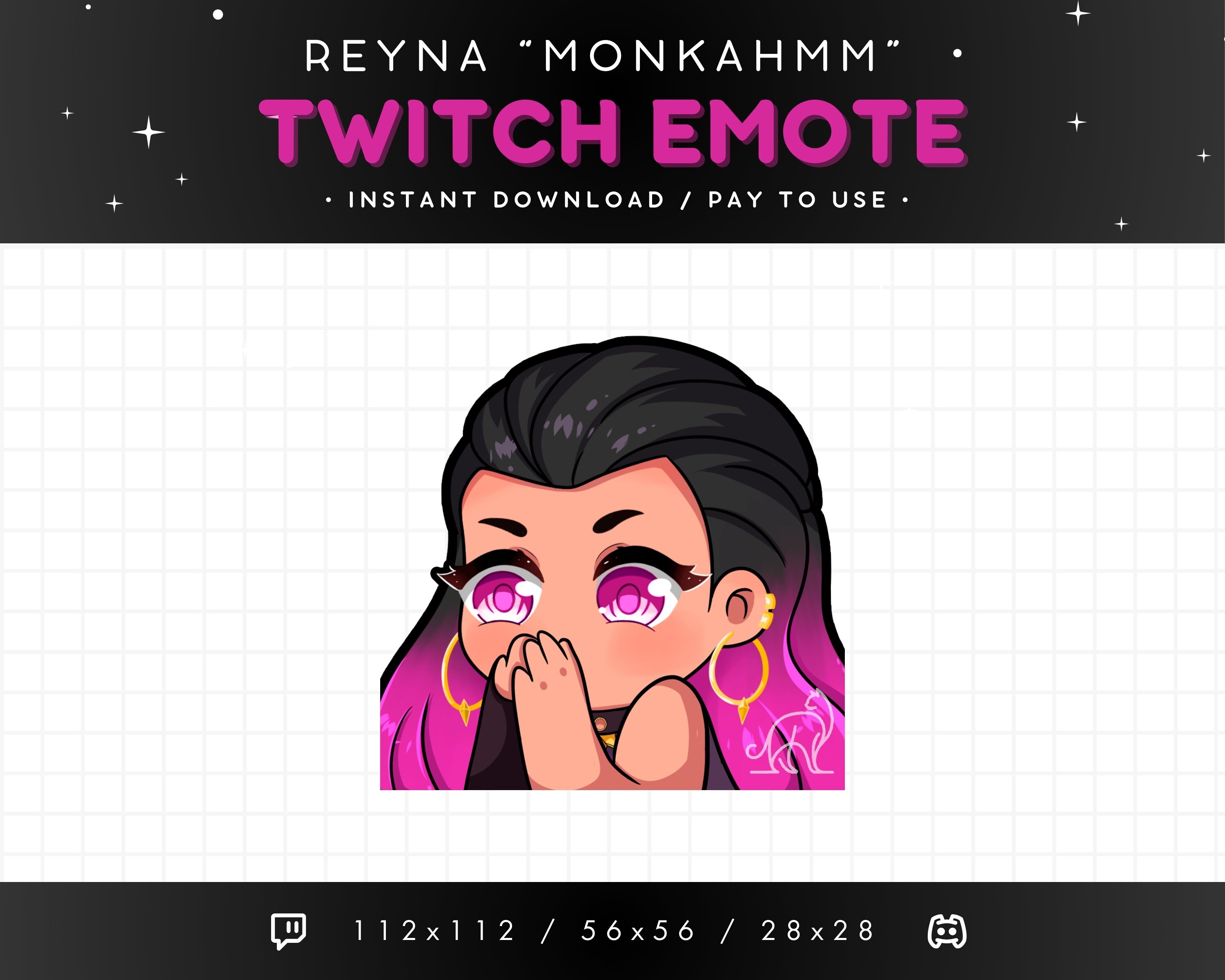 Valorant Reyna Twitch Emote Monkahmm Reyna Discord Emote, Reyna ...