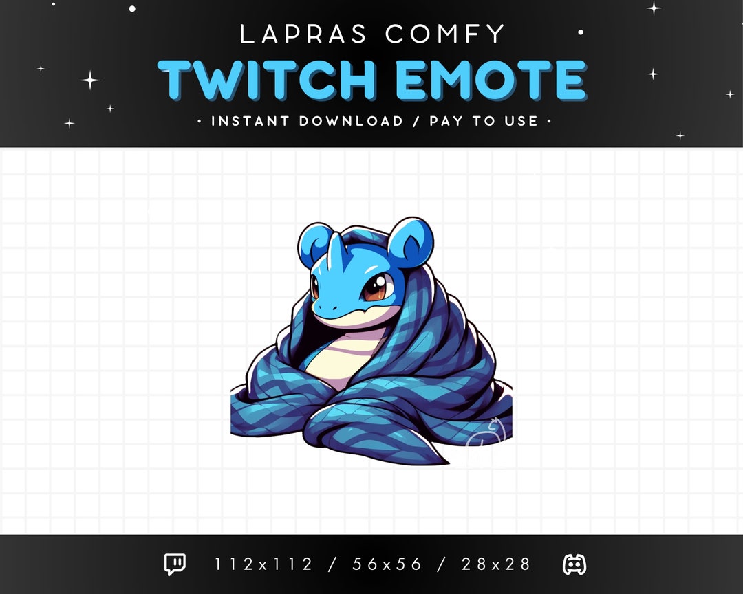 Cute Lapras Twitch Emote Comfy Lapras Pokemon Emote, Gaming, Streaming ...