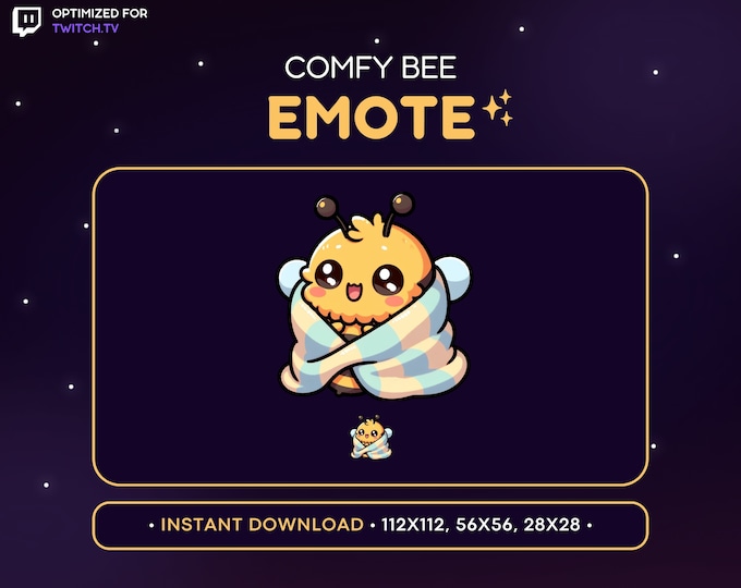Bee Emotes / 8 Cute Bee Bundle / Emotes for Streamer Kawaii Emoji Pack ...