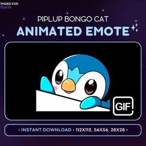 ANIMATED Piplup Bongo Cat Twitch Emote - Pokemon Piplup Discord Emote ...