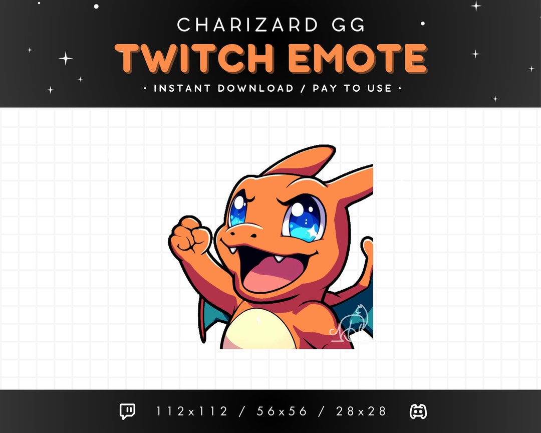 Cute Charizard Twitch Emote Victory Pokemon Charizard Emote, Gaming ...