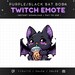 Cute Bat Twitch Emote Boba Tea Drink Bat Emote, Bat Discord Emote ...