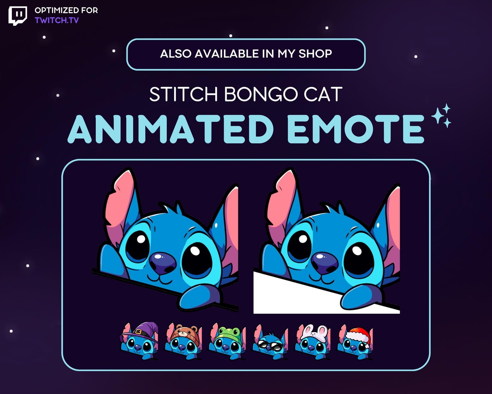 Stitch Twitch Emote Pack 8x V2 - Stitch Discord Emote, Stitch Streaming ...