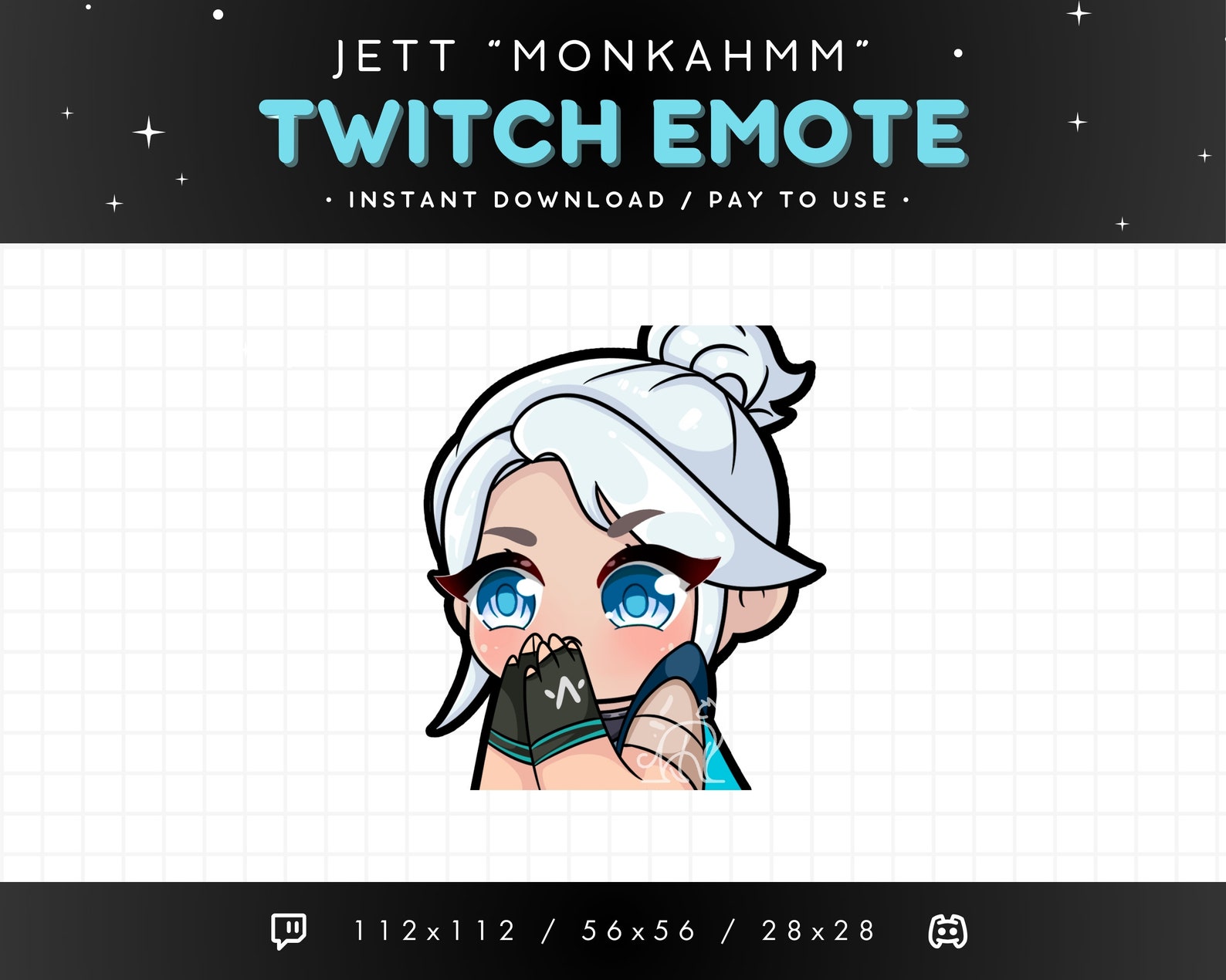 Valorant Jett Twitch Emote Monkahmm Jett Discord Emote, Jett Streaming ...