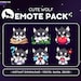Wolf Twitch Emote Pack - Grey Wolf Discord Emoji, Sticker, Love, Comfy ...