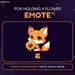 Cute Fox Twitch Emote Holding Flower Fox Emote, Fox Discord Emote ...