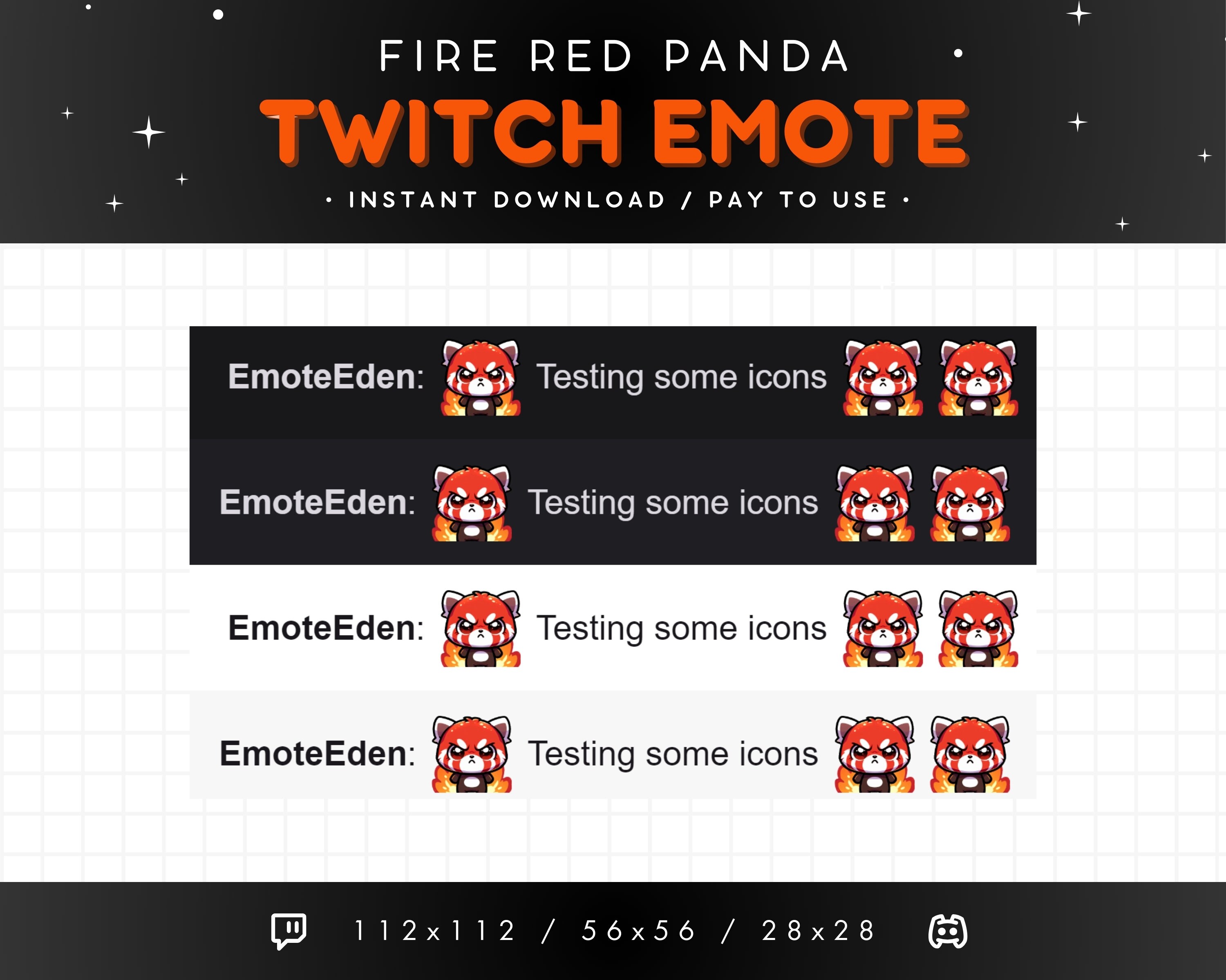 Red Panda Twitch Emote Fire Mad Rage Red Panda Discord Emote, Streaming ...