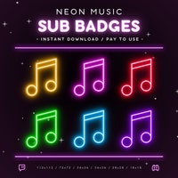 Neon Heart Sub Badges Neon Twitch Sub Badges, Channel Point Icon ...
