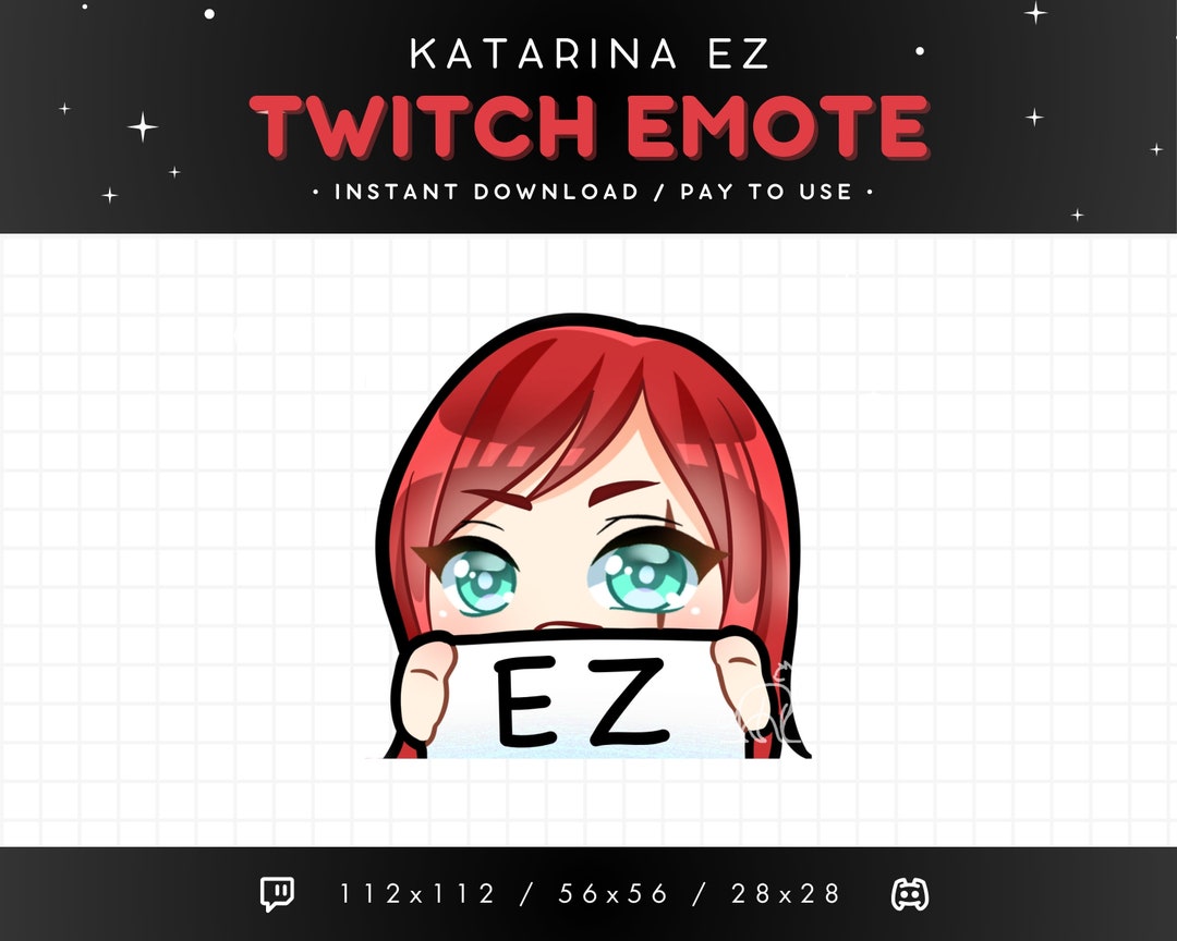 Katarina Twitch Emote EZ Sign Katarina League of Legends, Katarina Discord Emote, Streaming ...