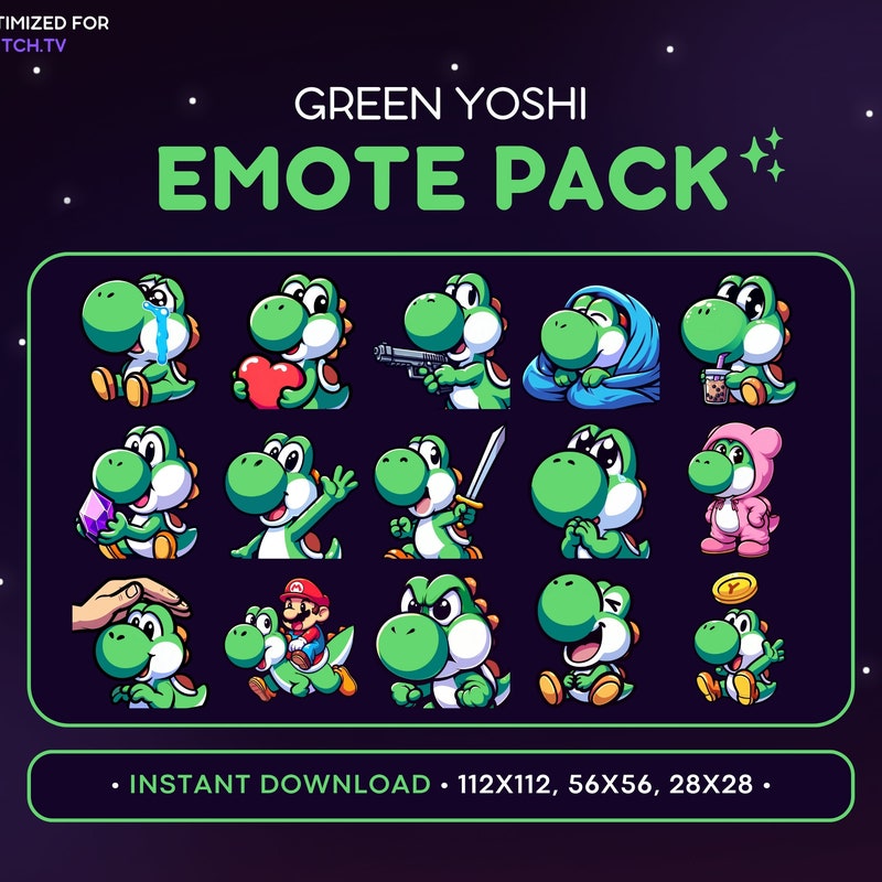 Yoshi Sticker Mario Party - Etsy