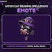 Witch Black Cat Twitch Emote - Spell Book Discord Emoji, Magic, Fantasy ...
