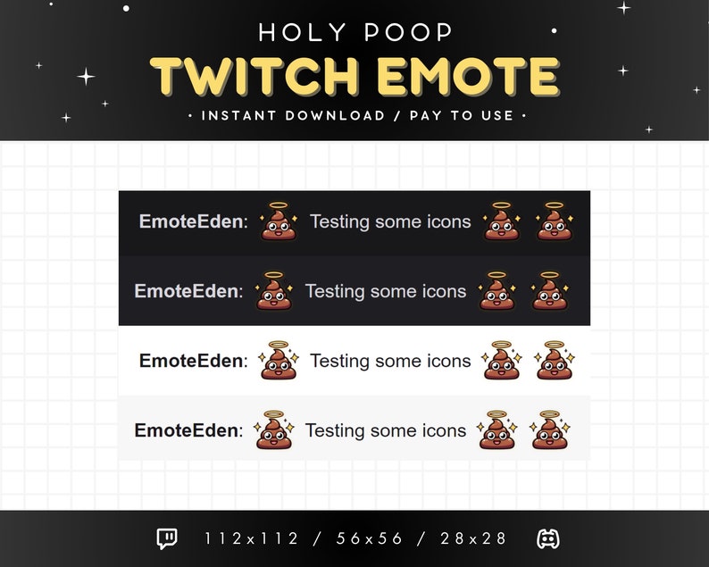 Holy Poop Twitch Emote Poop Emote, Ban Discord Emote, Streaming Assets ...