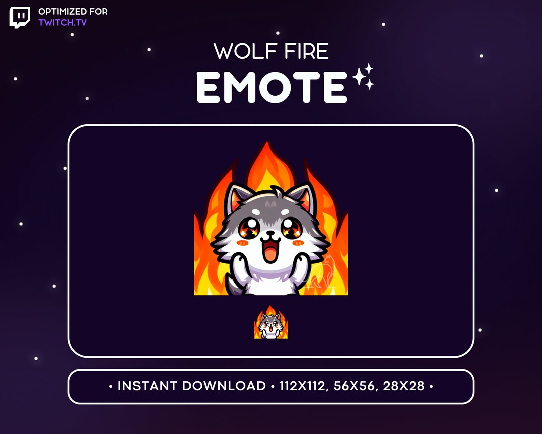 Wolf Twitch Emote Fire Mad - Rage Wolf Discord Emote, Wolf Streaming ...