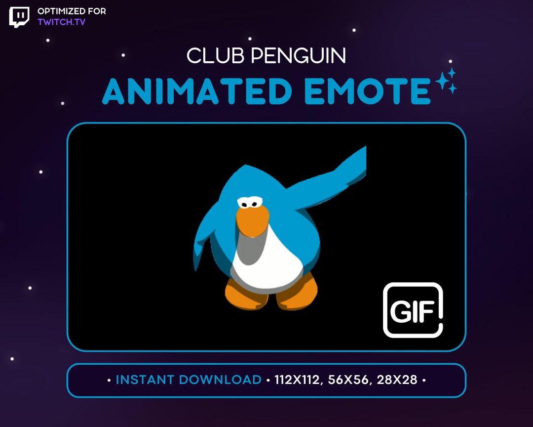 Emote Penguin Animated Emote - Animated Twitch Emote, Streaming Assets ...