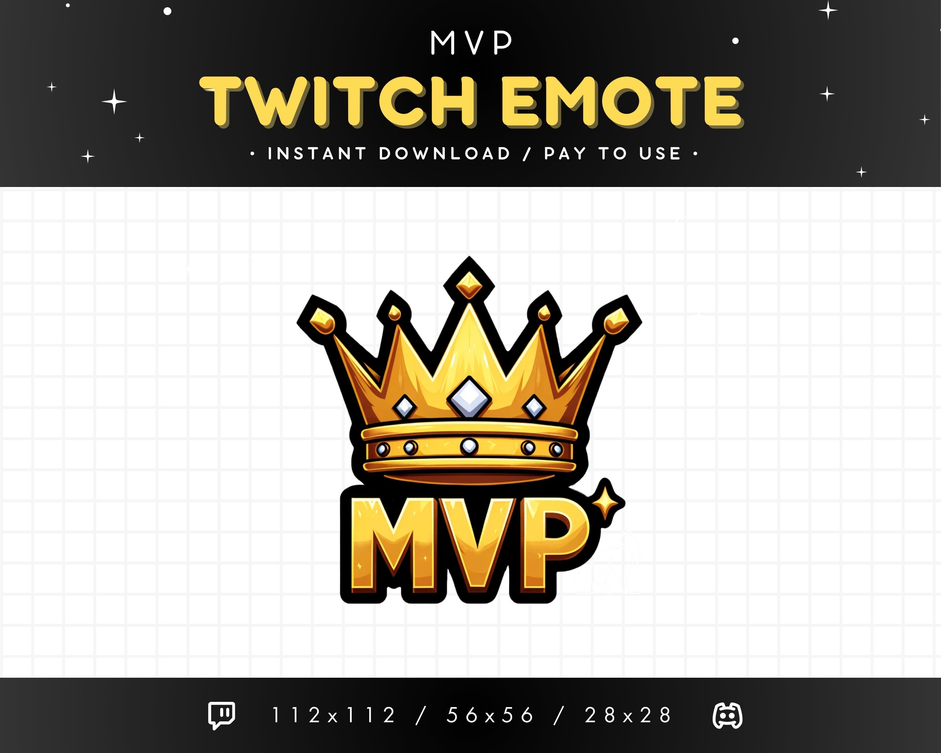 MVP Twitch Emote Most Valuable Player Emote, MVP Discord Emote ...