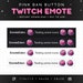 Pink Ban Button Twitch Emote - Ban Button Emote, Ban Discord Emote ...