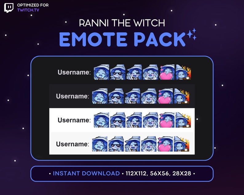 Ranni the Witch Twitch Emote Pack 6x Ranni Elden Ring, Elden Ring ...