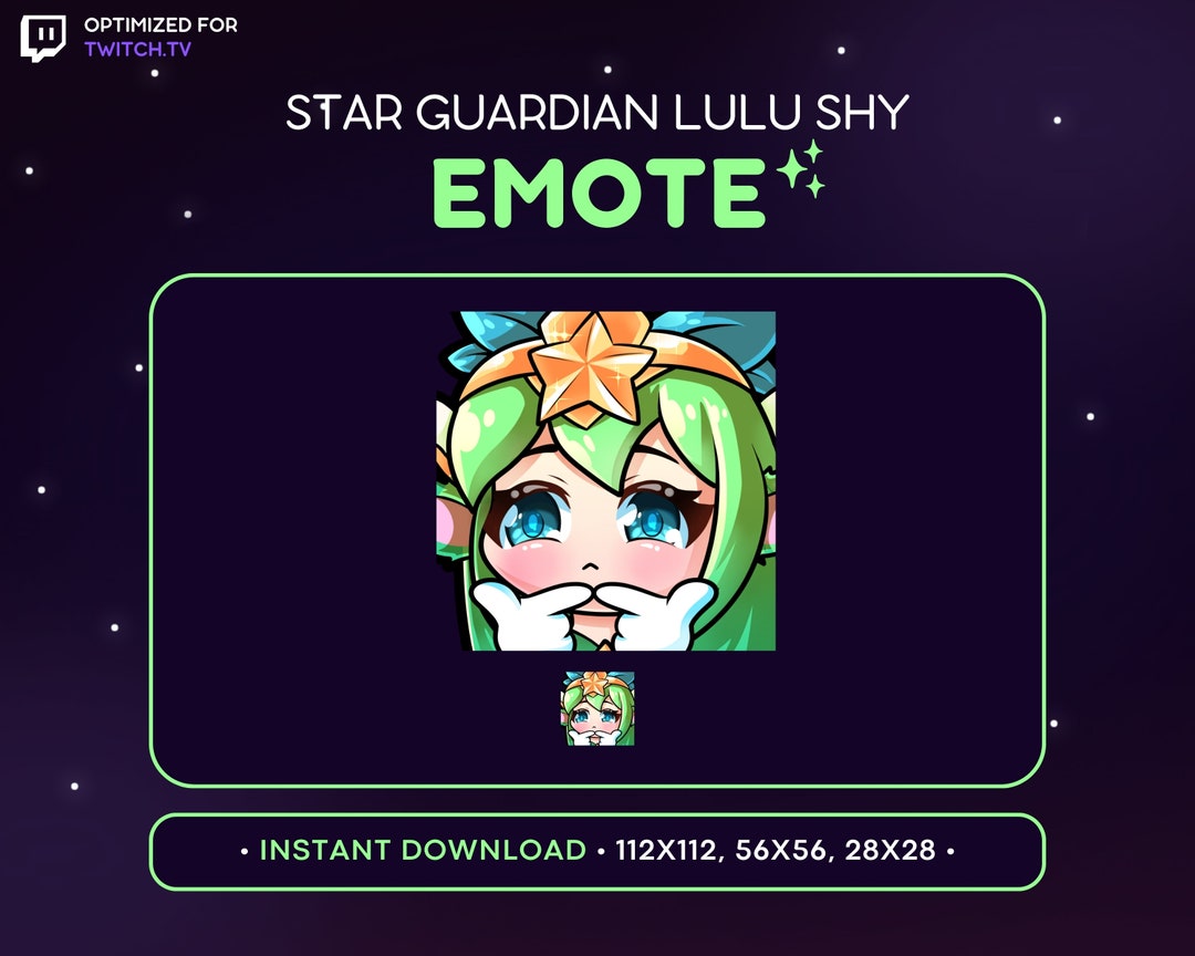 Star Guardian Lulu Twitch Emote - Shy Lulu League of Legends, Cute Lulu ...