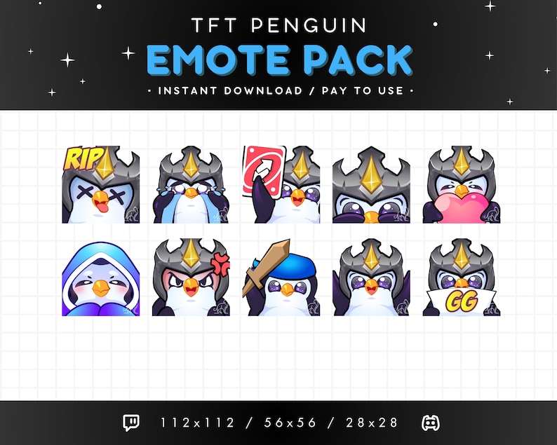 League of Legends TFT Twitch Emote Pack Team Fight Tactics Penguin ...