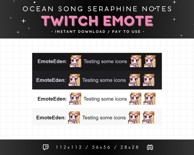 Ocean Song Seraphine Twitch Emote Notes Seraphine League of Legends ...