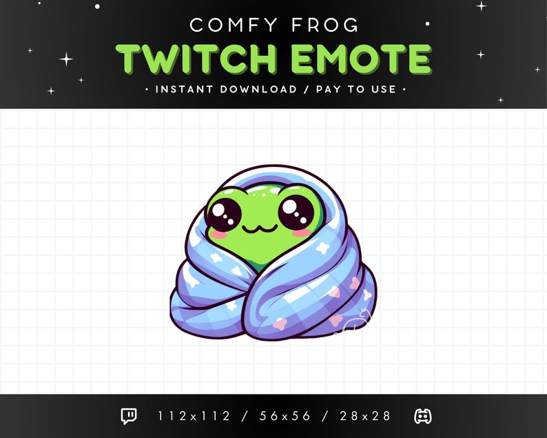 Comfy Frog Twitch Emote Cute Frog Twitch Emote, Frog Discord Emote ...